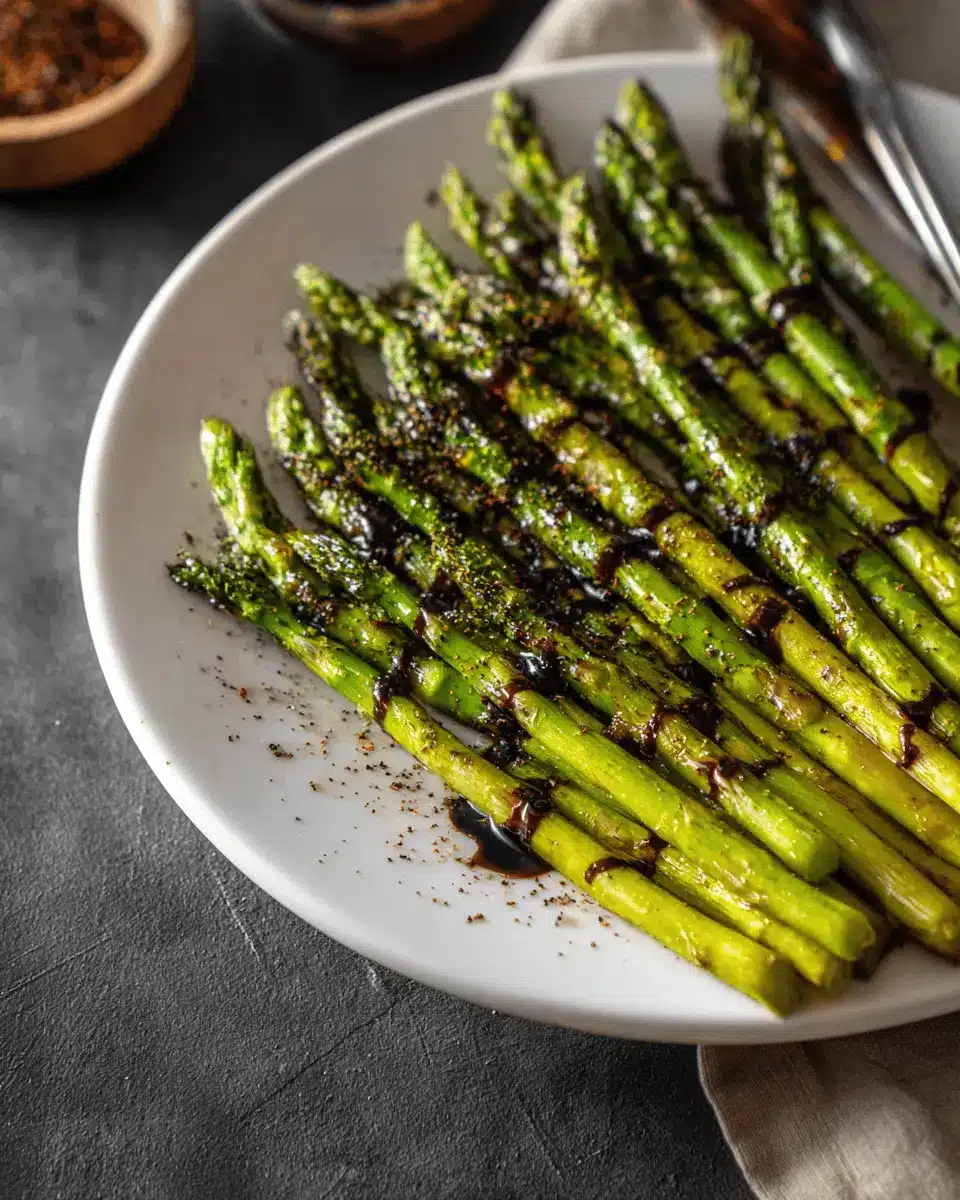 roasted asparagus with balsamic glaze