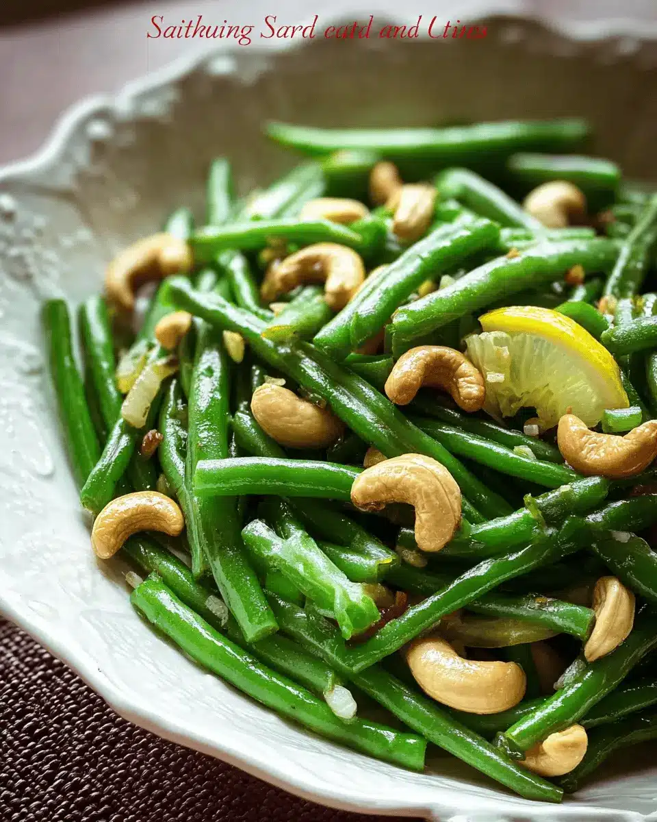 Sautéed String Beans and Cashews
