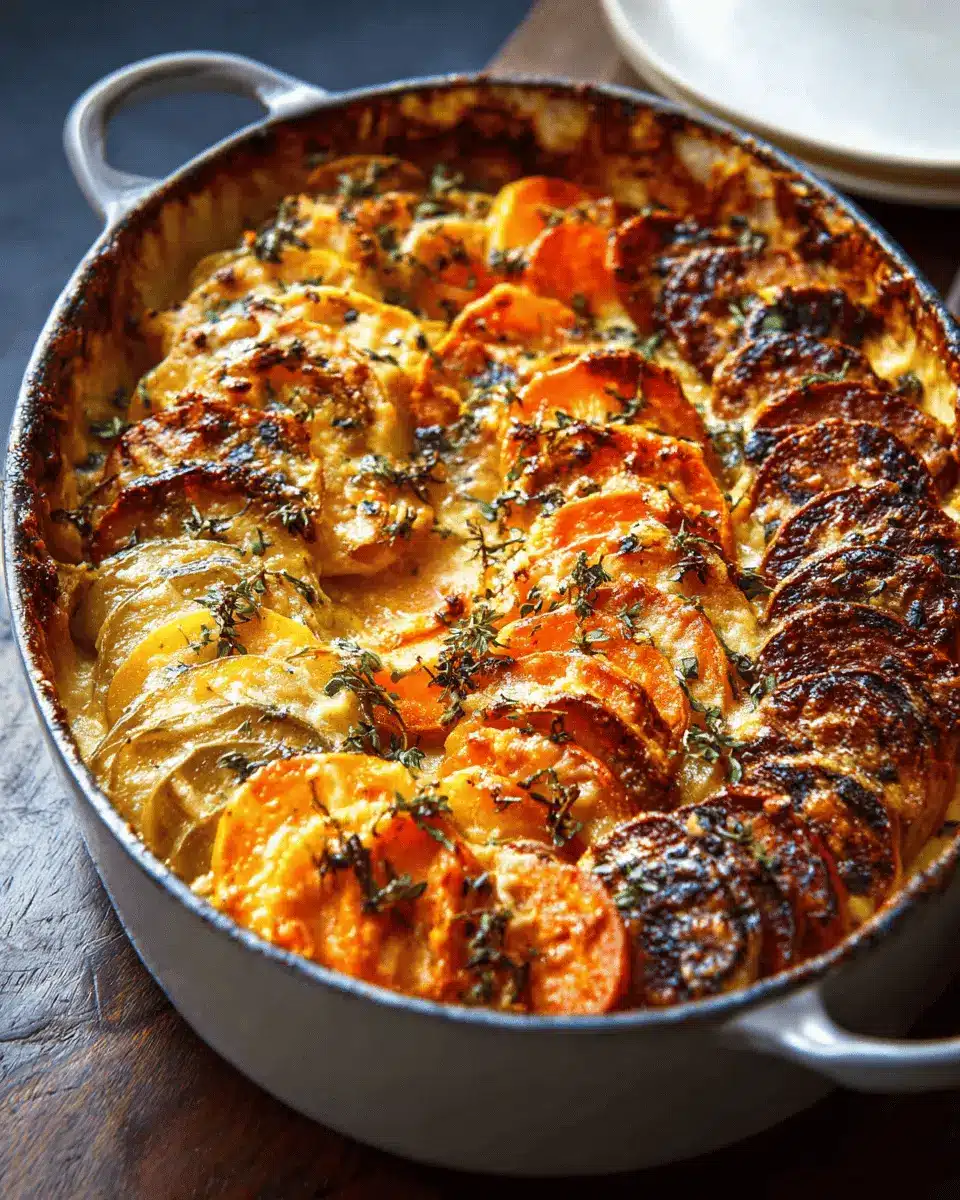 cheesy root vegetable gratin