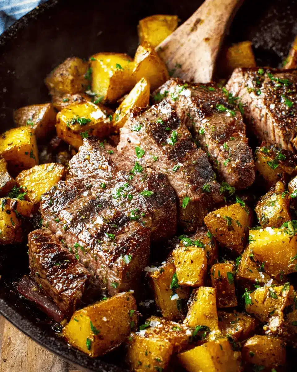 steak and potatoes